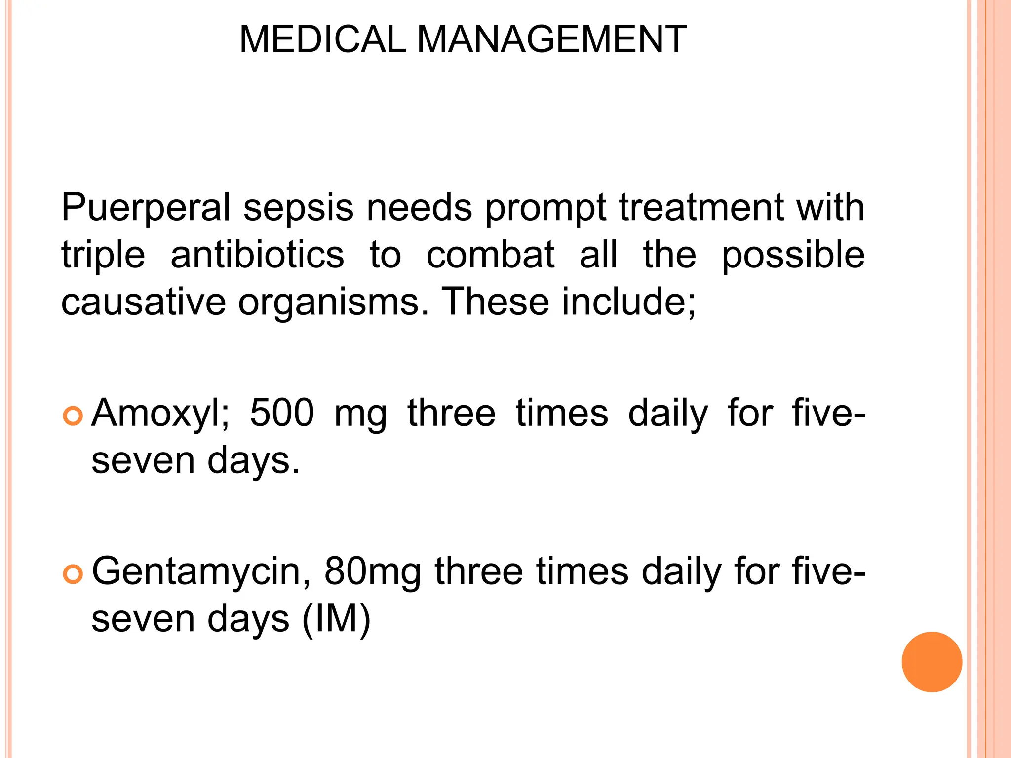 PUERPERAL SEPSIS presentation for medical students | PPT