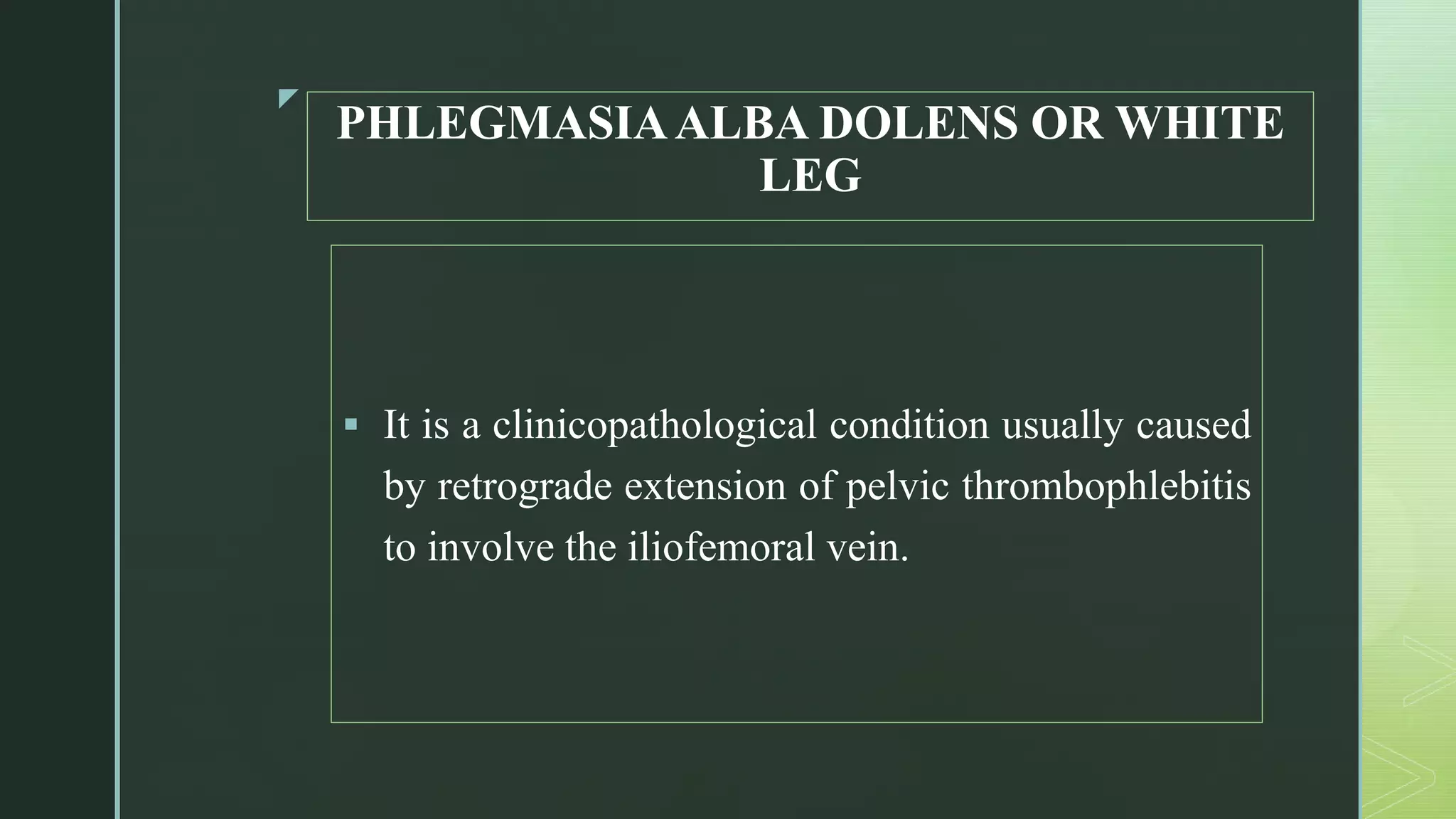 Puerperal venous thrombosis | PPTX