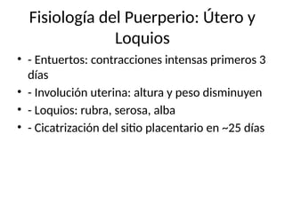 puerperio después del parto , cuidados y | PPTX