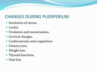 Puerperium and lactation | PPTX