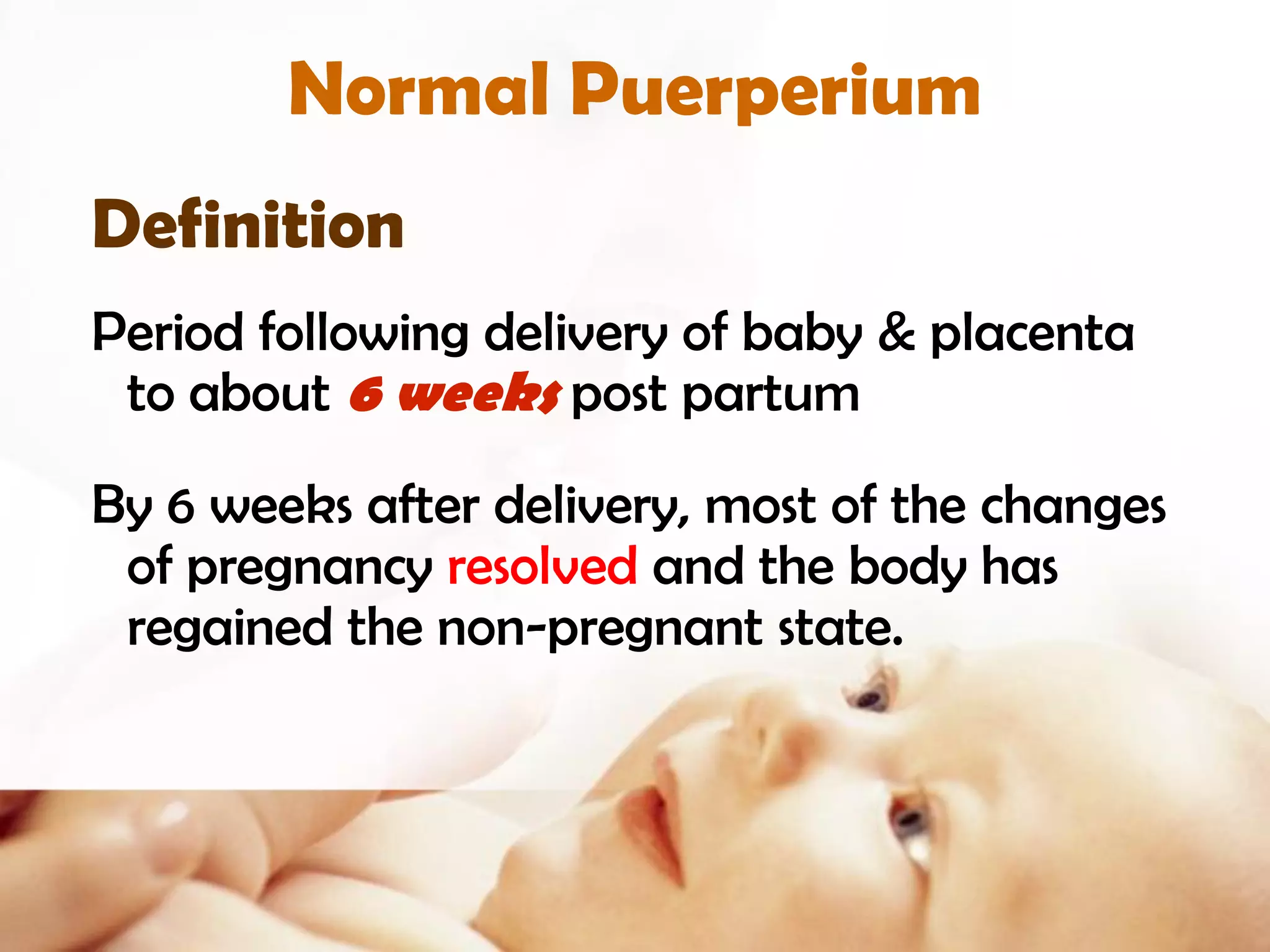 Puerperium normal & abnormal prof.salah roshdy | PDF