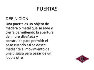 TIPOS DE PUERTAS | PPTX