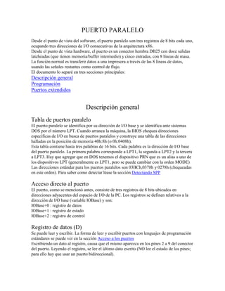 Puerto paralelo | PDF