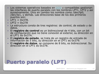 Interfaz puerto paralelo LPT | PDF