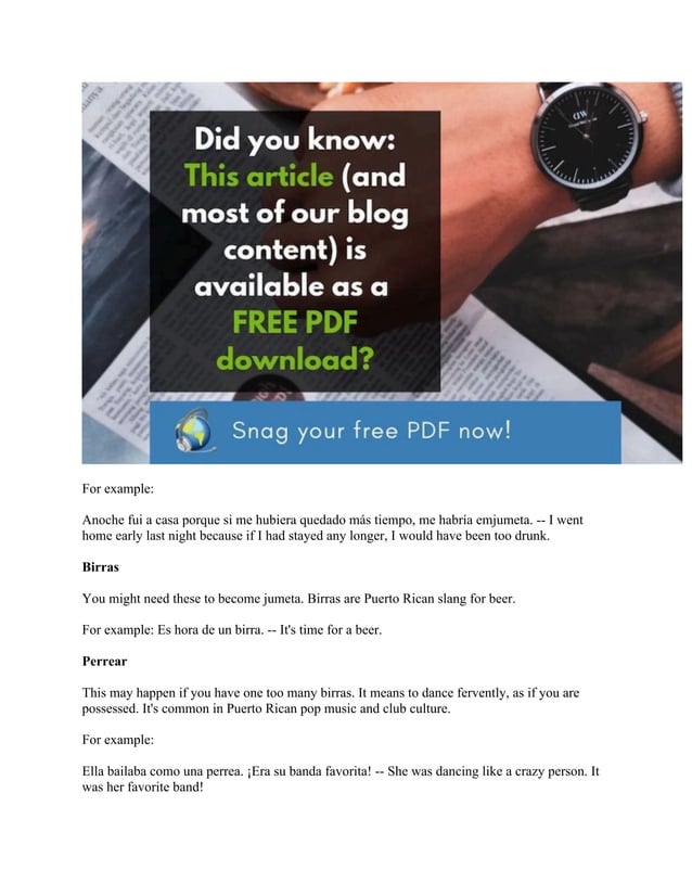 Puerto Rican Slang Terms | PDF