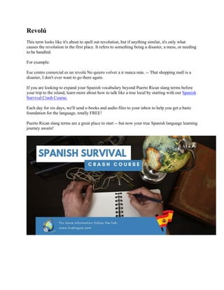 Puerto Rican Slang Terms | PDF