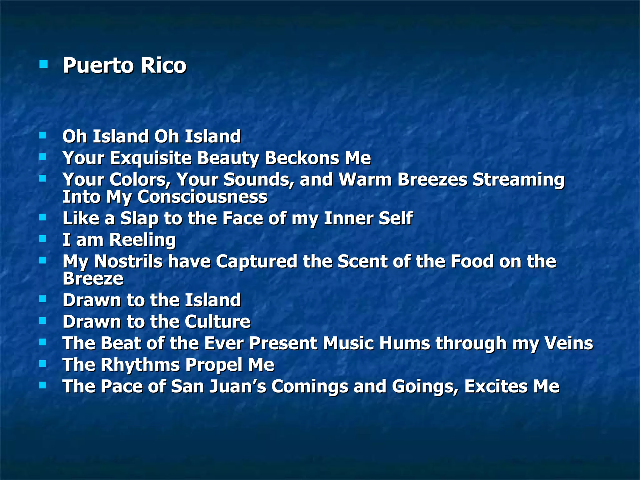 The Island of Puerto Rico... Poetry | PPT