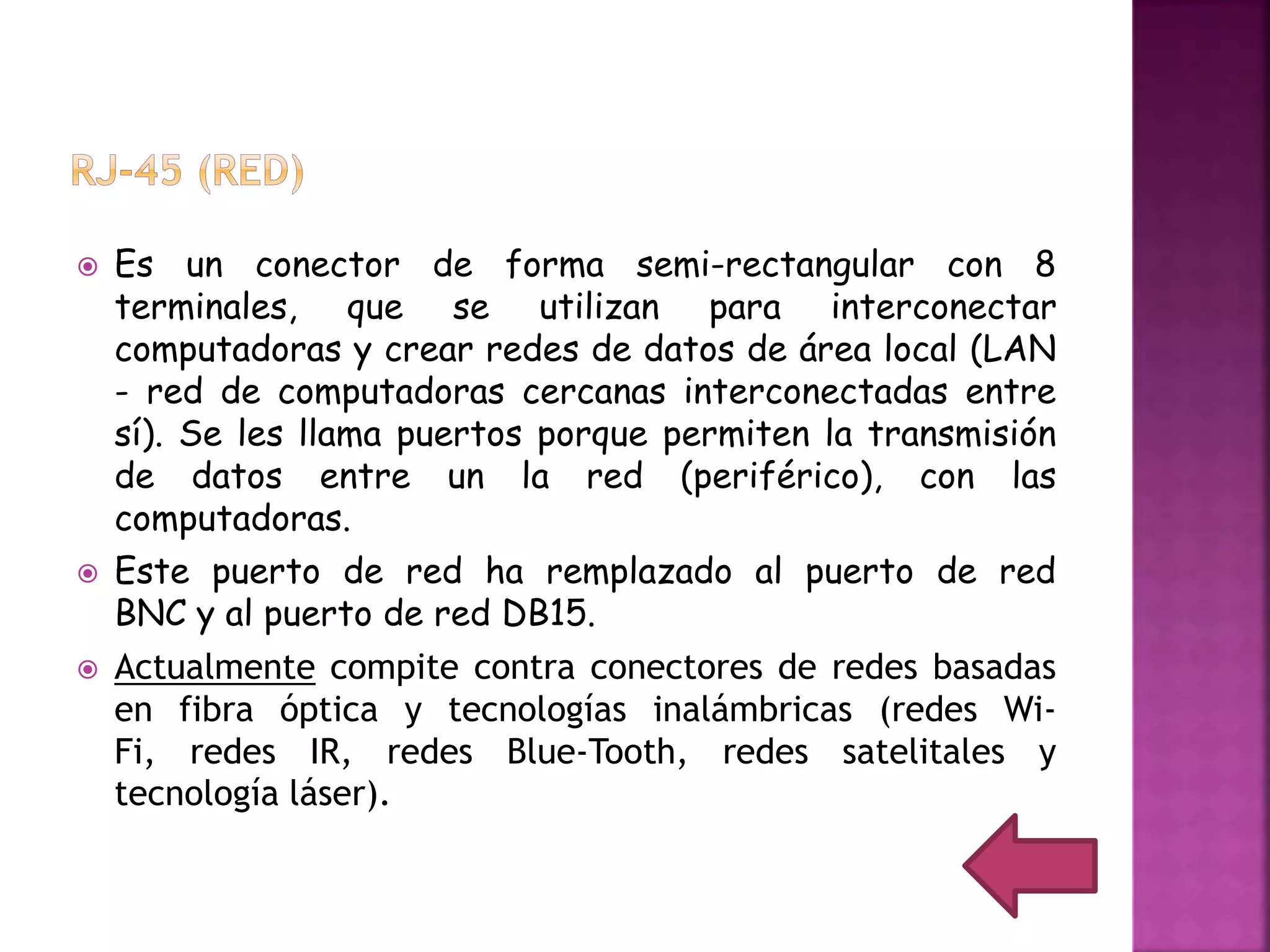 Puertos de conexión de una computadora | PPTX