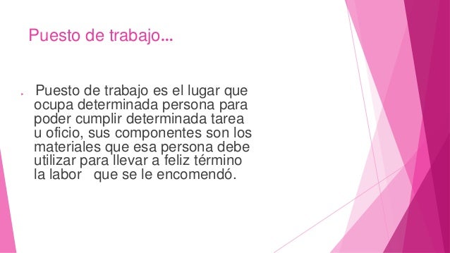 Qu Es Puesto De Trabajo Su Definicin Y Significado ¿Qué Es