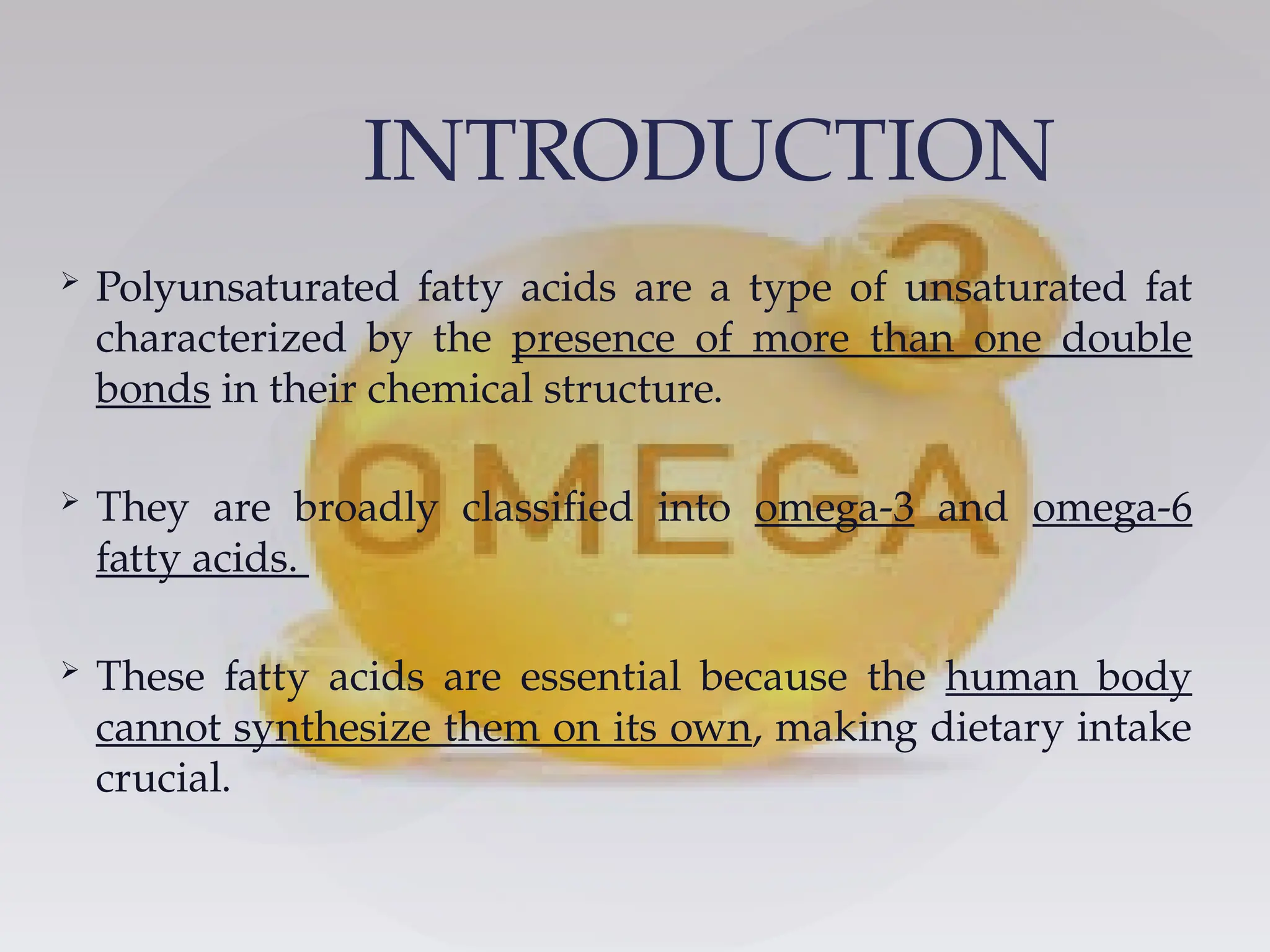 POLYUNSATURATED FATTYACIDES KAVITHA G I MSC MICROBIOLOGY | PPTX