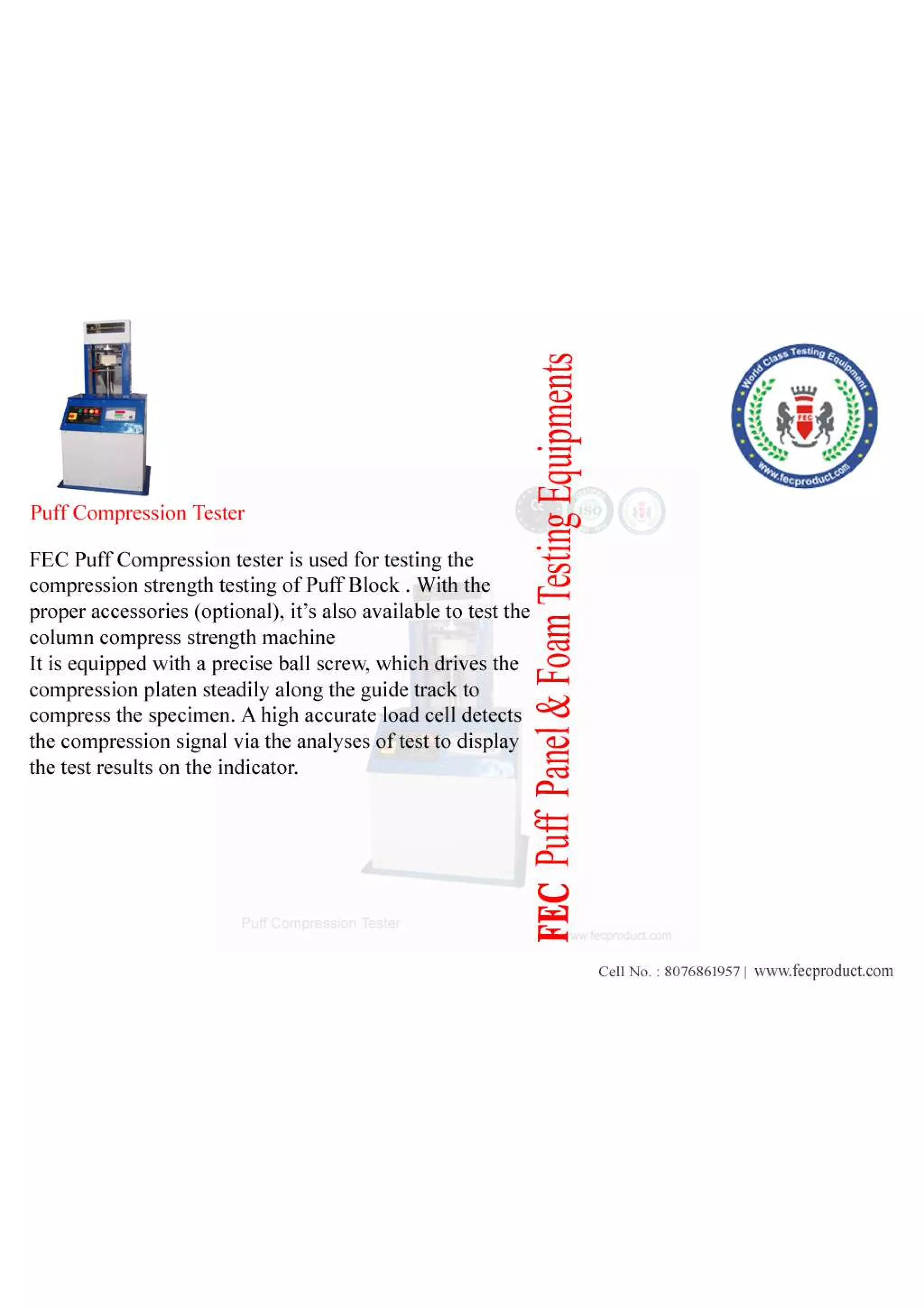 Puff Compression Tester | PDF