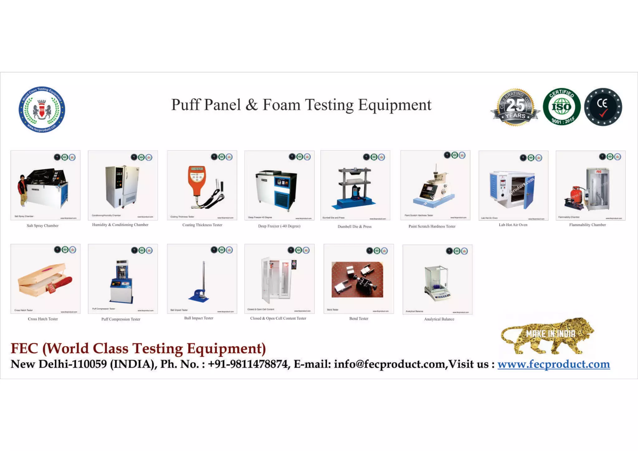 Puff Panel Testing Machines | PPT