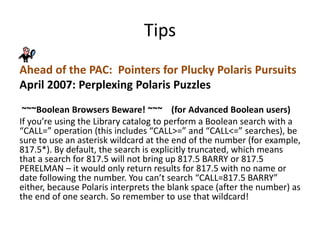 Polaris Best Practices Tips and Tricks | PPT