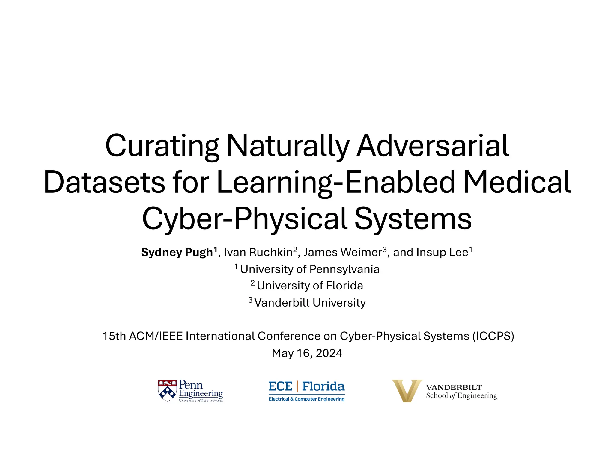 Curating Naturally Adversarial Datasets for Learning-Enabled Medical Cyber-Physical Systems | PPT