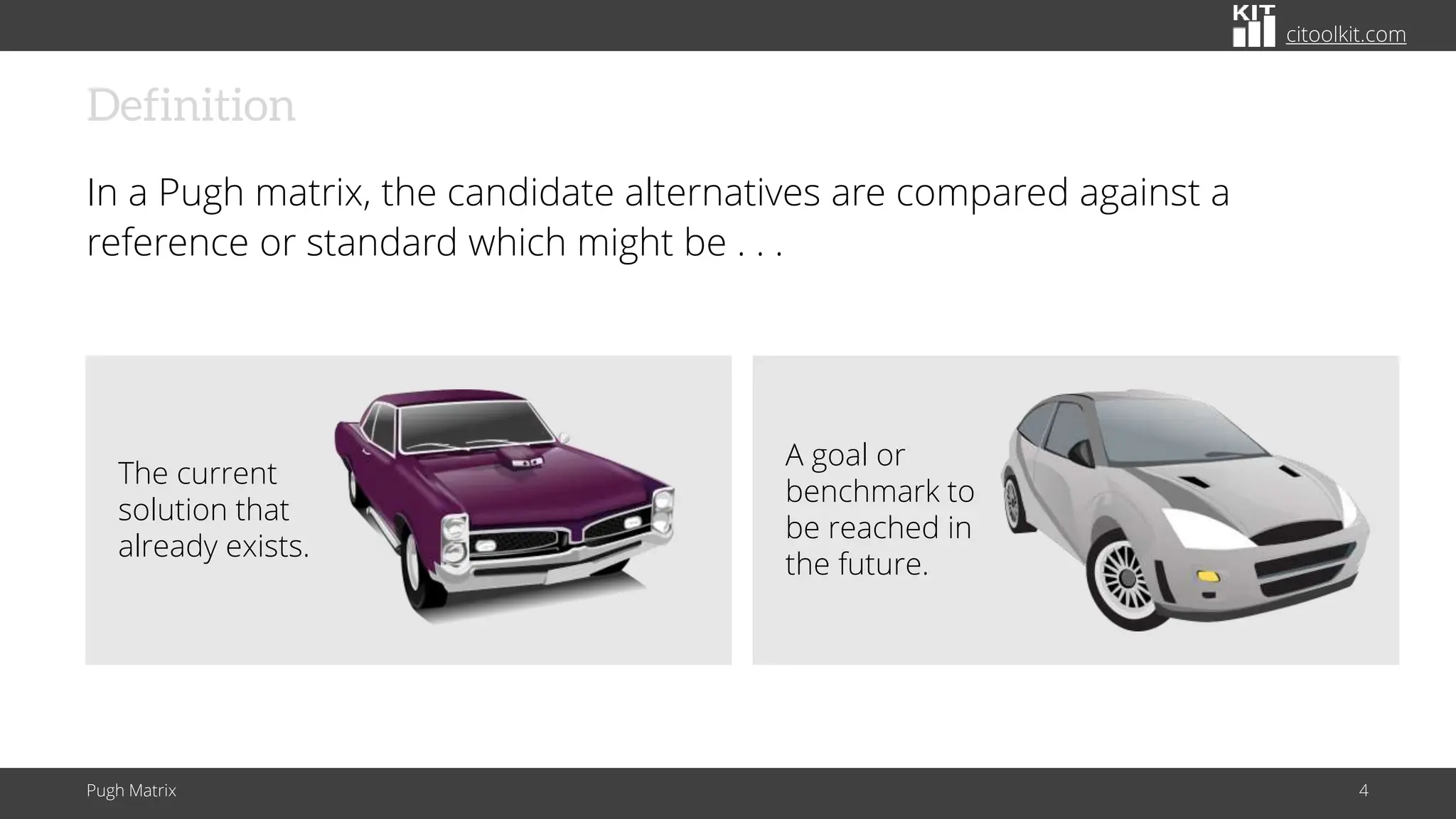 Choosing the Best Alternative Using the Pugh Matrix Method | PPT