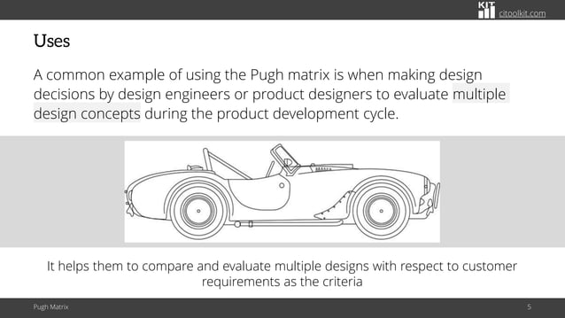 Choosing the Best Alternative Using the Pugh Matrix Method | PPT