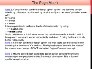 Pugh matrix concept evaluation in Design | PPTX