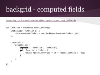 Datagrids with Symfony 2, Backbone and Backgrid | PPT