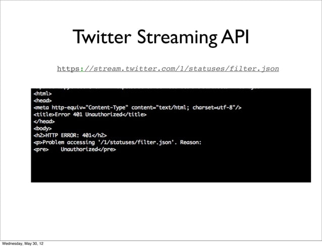 Parsing Real Time Data Using Twitter Streaming Api Pdf Internet