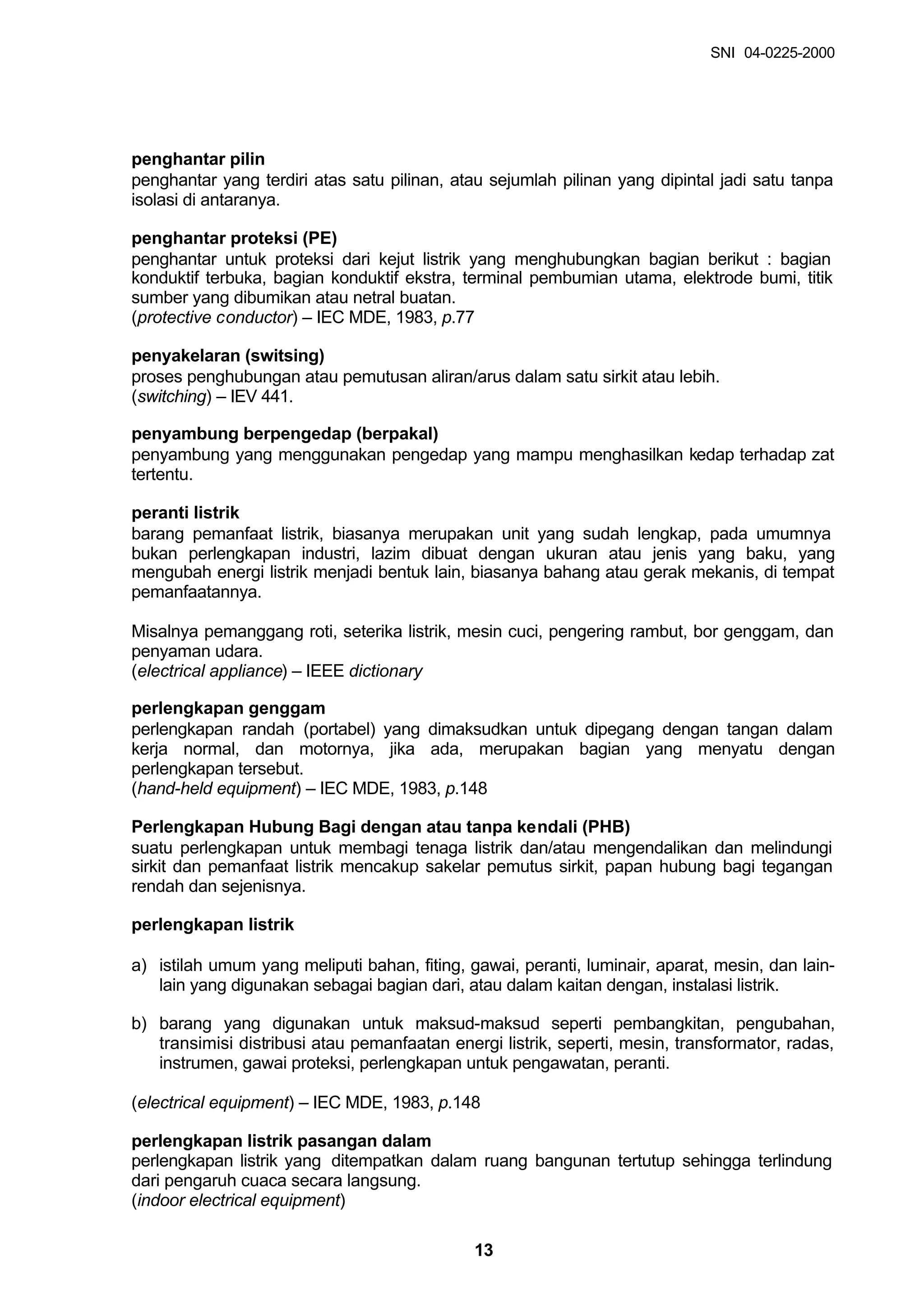 Persyaratan Umum Instalasi Listrik (Puil 2000) | PDF