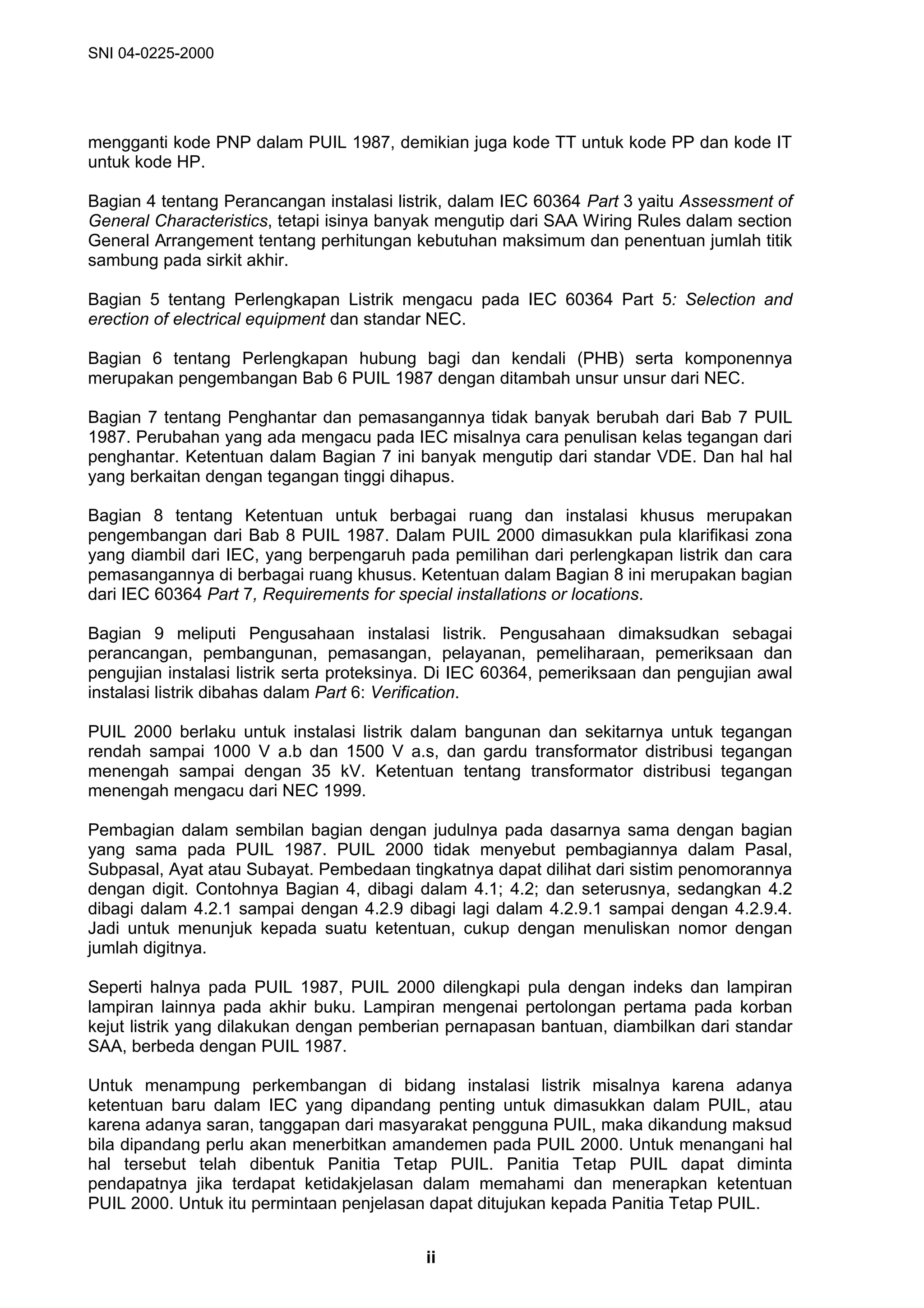 Persyaratan Umum Instalasi Listrik (Puil 2000) | PDF