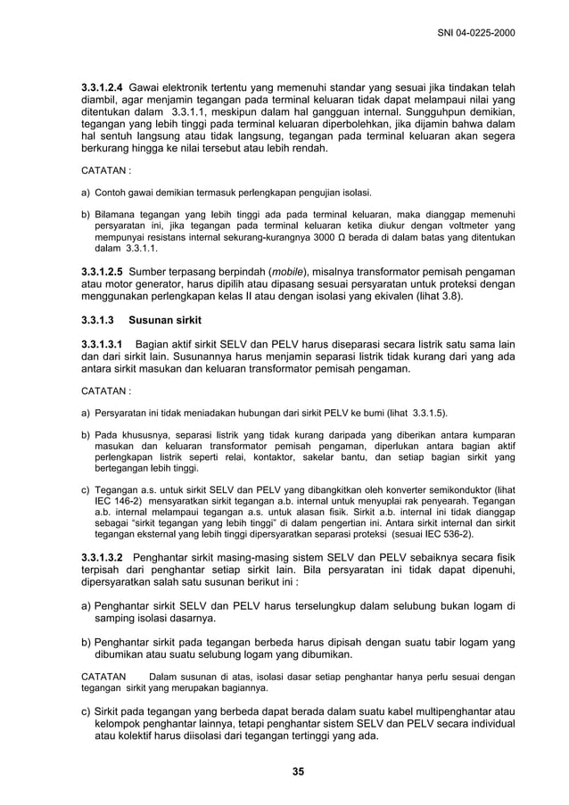 Persyaratan Umum Instalasi Listrik (Puil 2000) | PDF