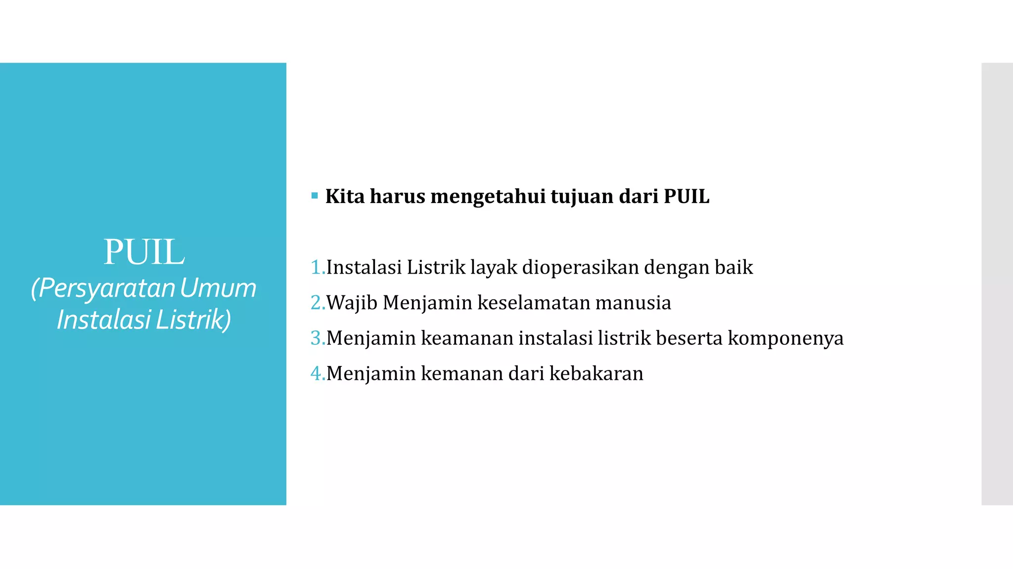 PUIL (persyaratan umum instalasi listrik) | PPTX
