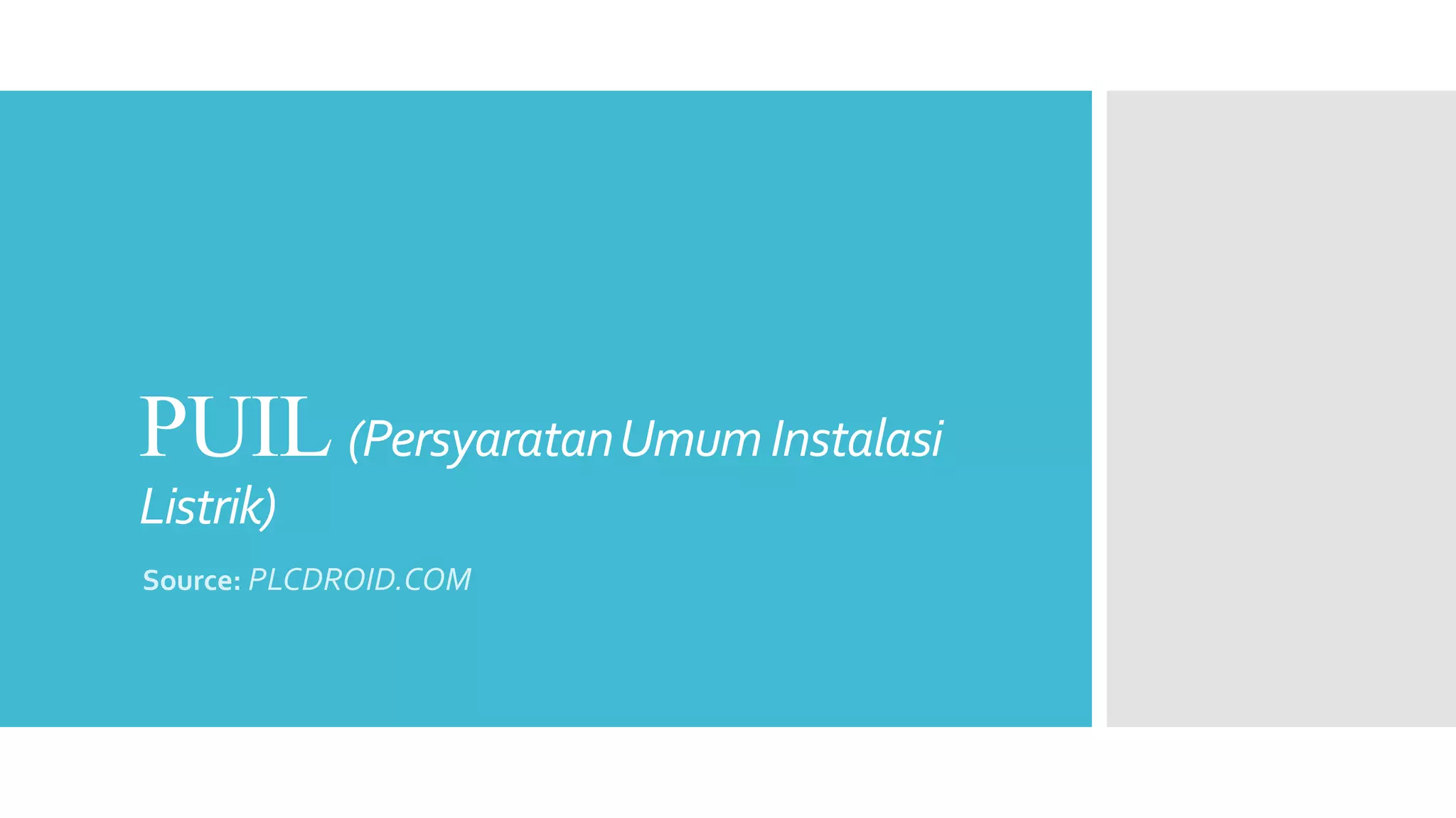 PUIL-Instalasi | PPT