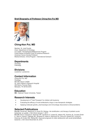 Prof Pui's Talk on Clofarabine | PDF