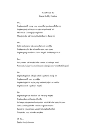 Puisi Ibu yangDebby Chintya XII IPA 2.doc