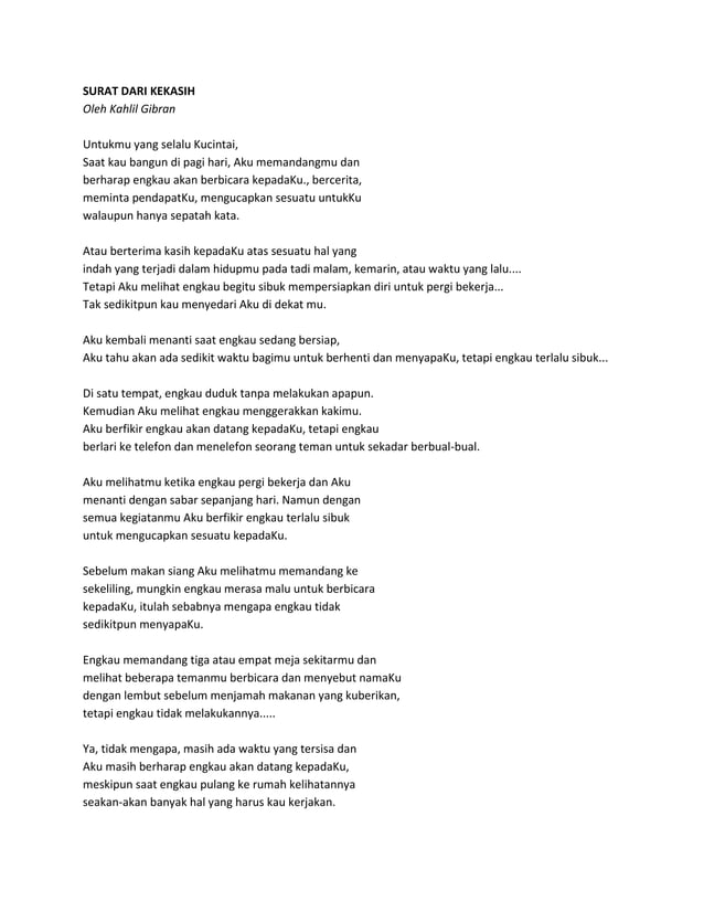 Puisi kahlil gibran | DOCX