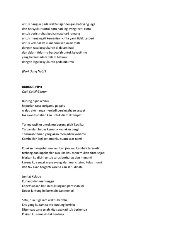 Puisi kahlil gibran | DOCX