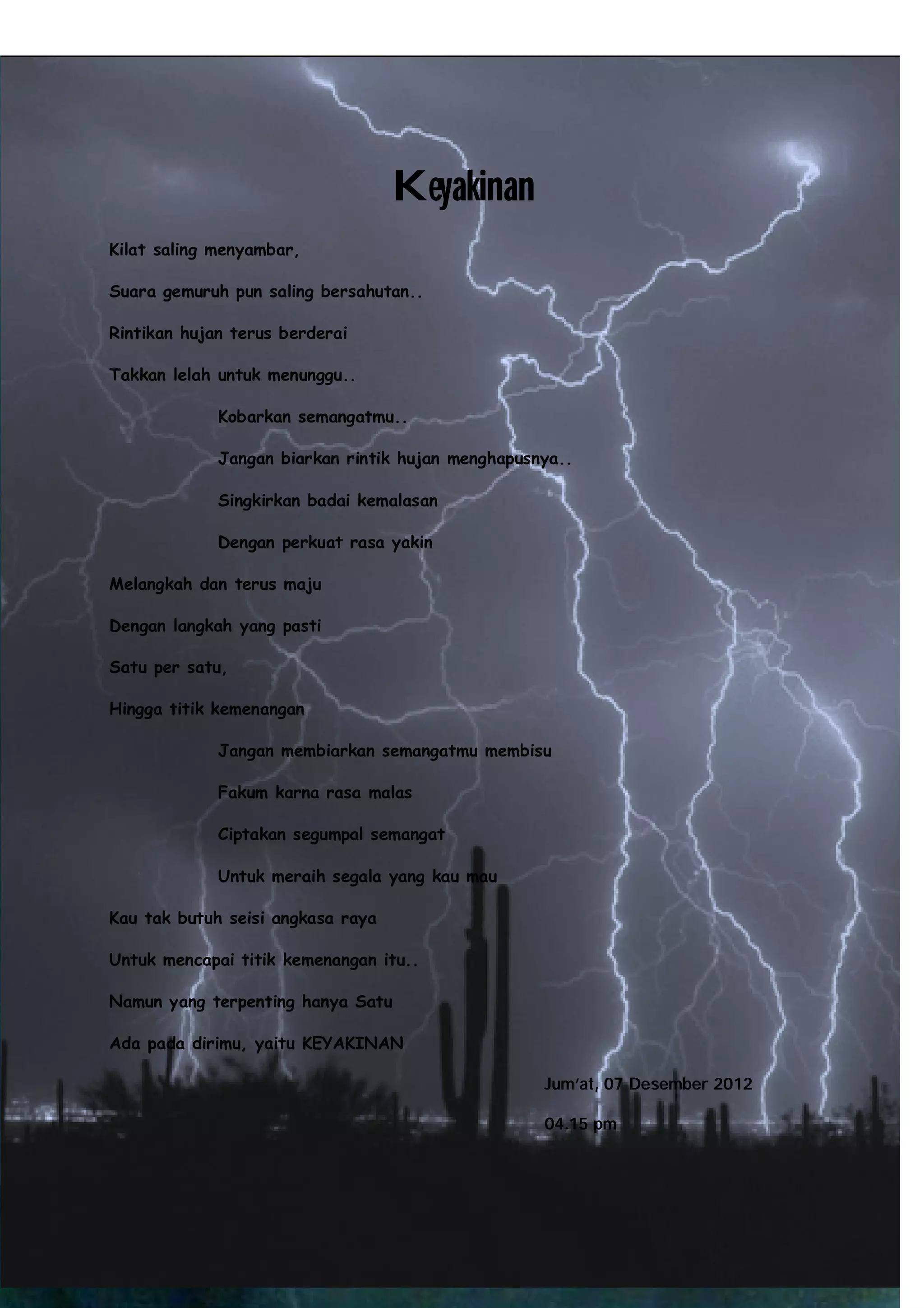 Puisi karya Nurul Hidayatullah Binti Andi Hasanuddin | PDF