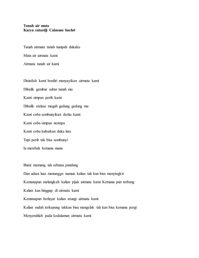 Puisi penyisian fl2sn 2017 | PDF