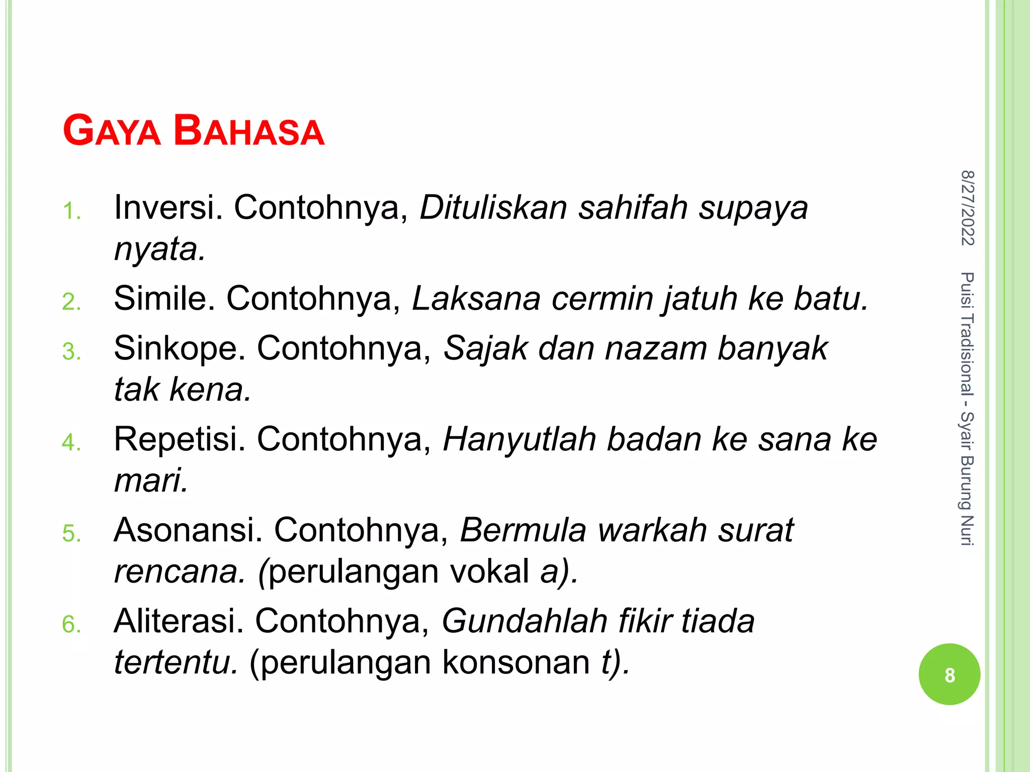 PUISI TRADISIONAL - SYAIR BURUNG NURI.pptx