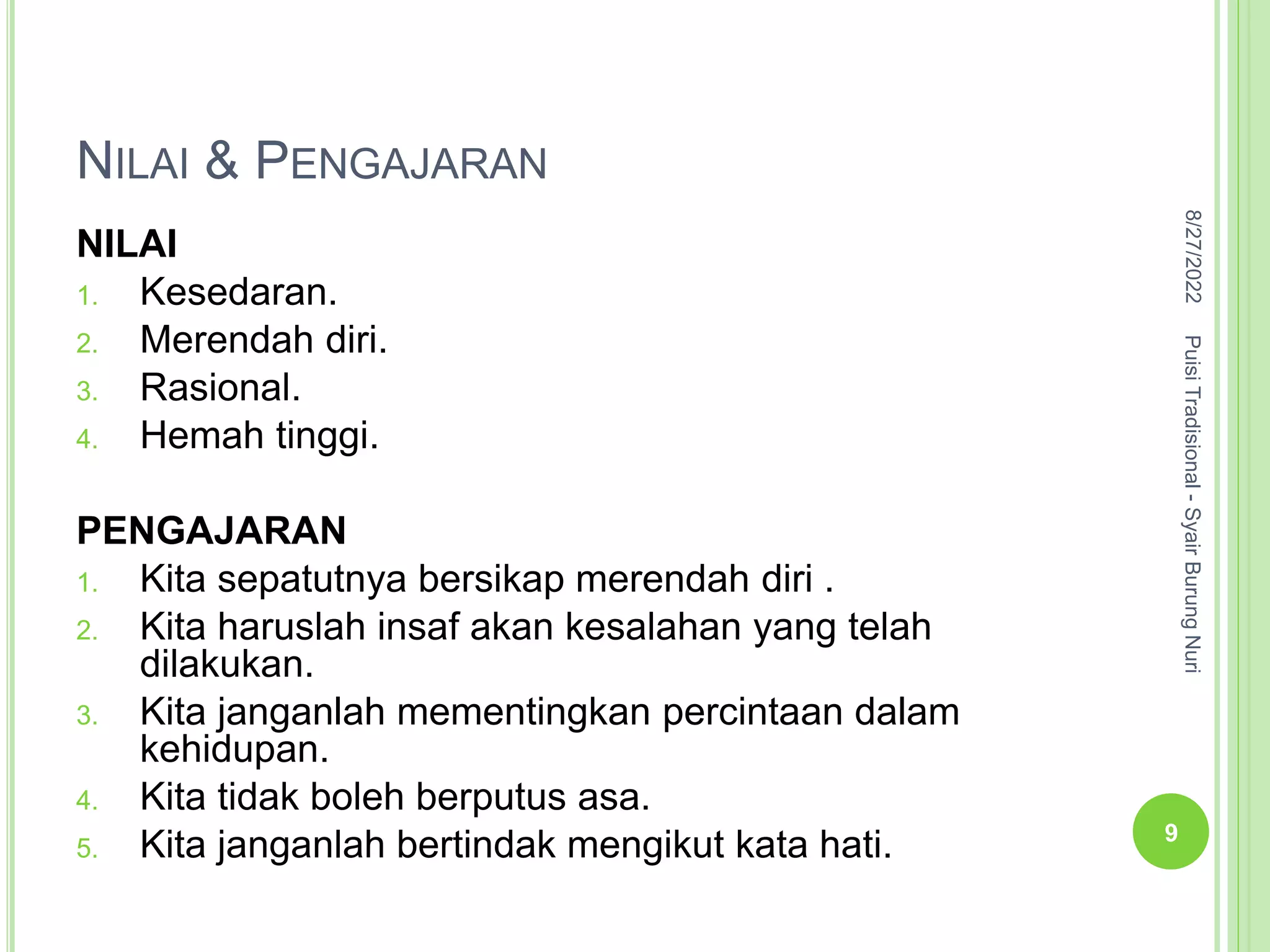 PUISI TRADISIONAL - SYAIR BURUNG NURI.pptx