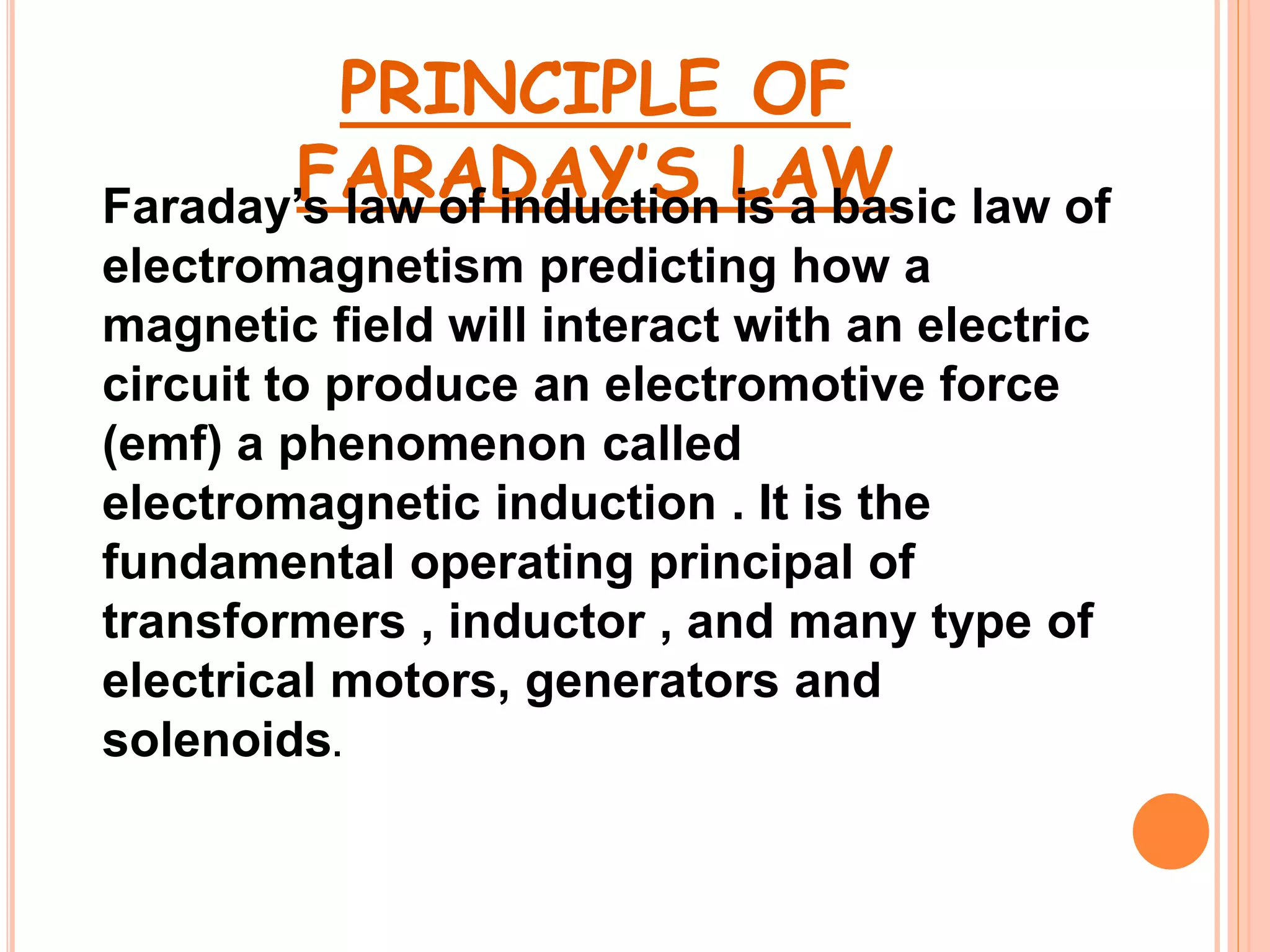 faraday's law of induction | PPTX