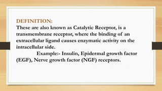 Enzyme inked receptors..........ppt presentation | PPTX