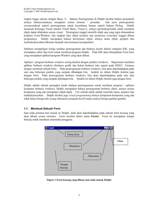Pemograman delphi untuk pemula | PDF