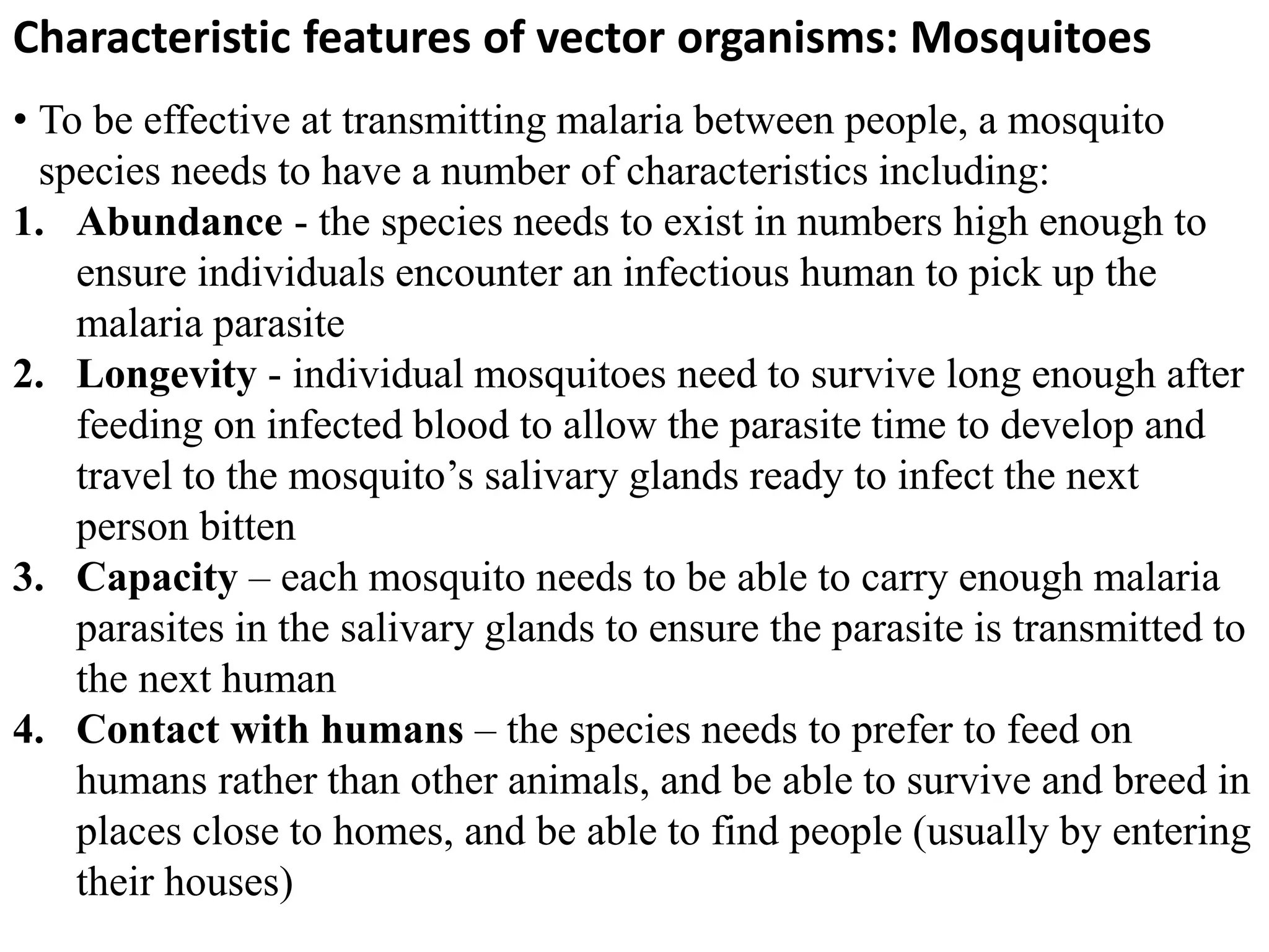 Characteristic features of a vector organism | PPT | Infectious ...
