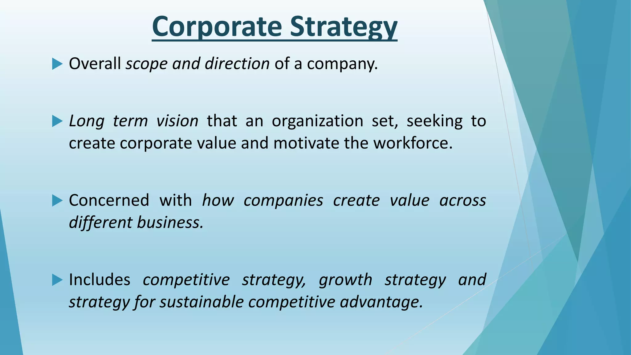 Corporate Division Plan, Business Unit Plan, Assigning Resource to SBU ...