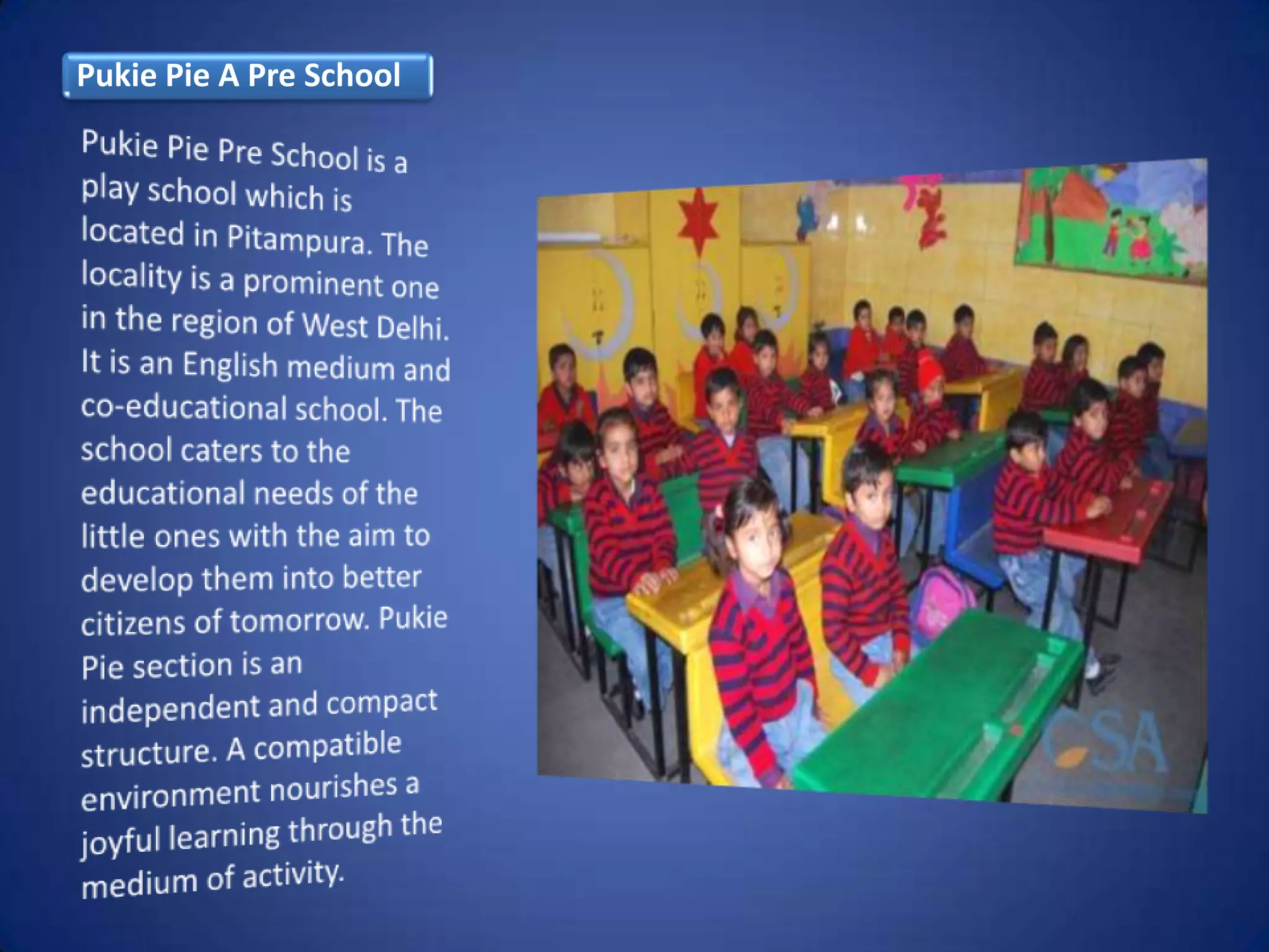 Pukie pie a pre school | PPTX