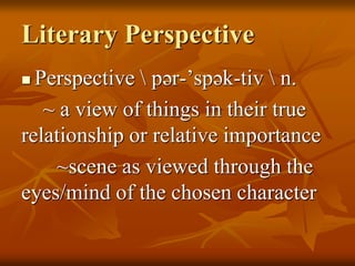 Literary perspective | PPTX