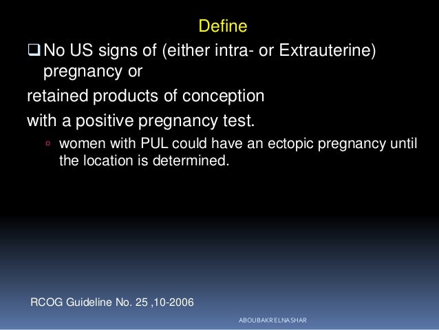 Pregnancy Of Unknown Location