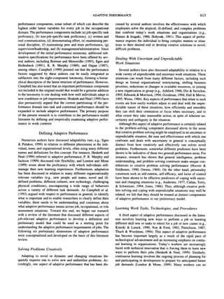 Pulakos2000 Adaptive Performance Apl854612 | PDF