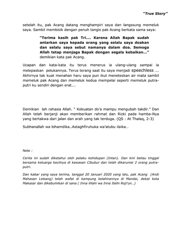 Father Tri - TOS-Pulang Lah Ayah | PDF