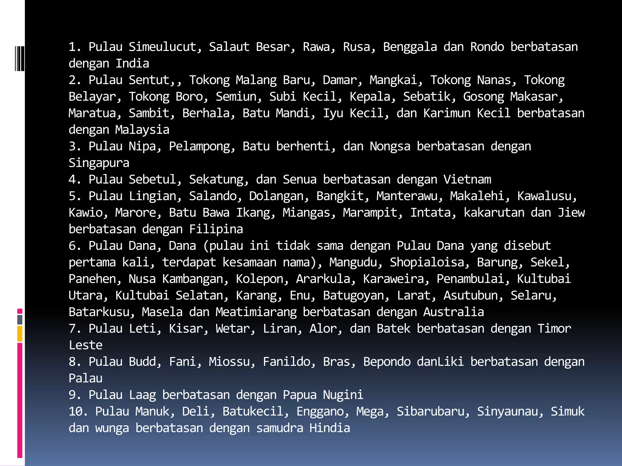 Pulau pulau terluar indonesia | PPTX