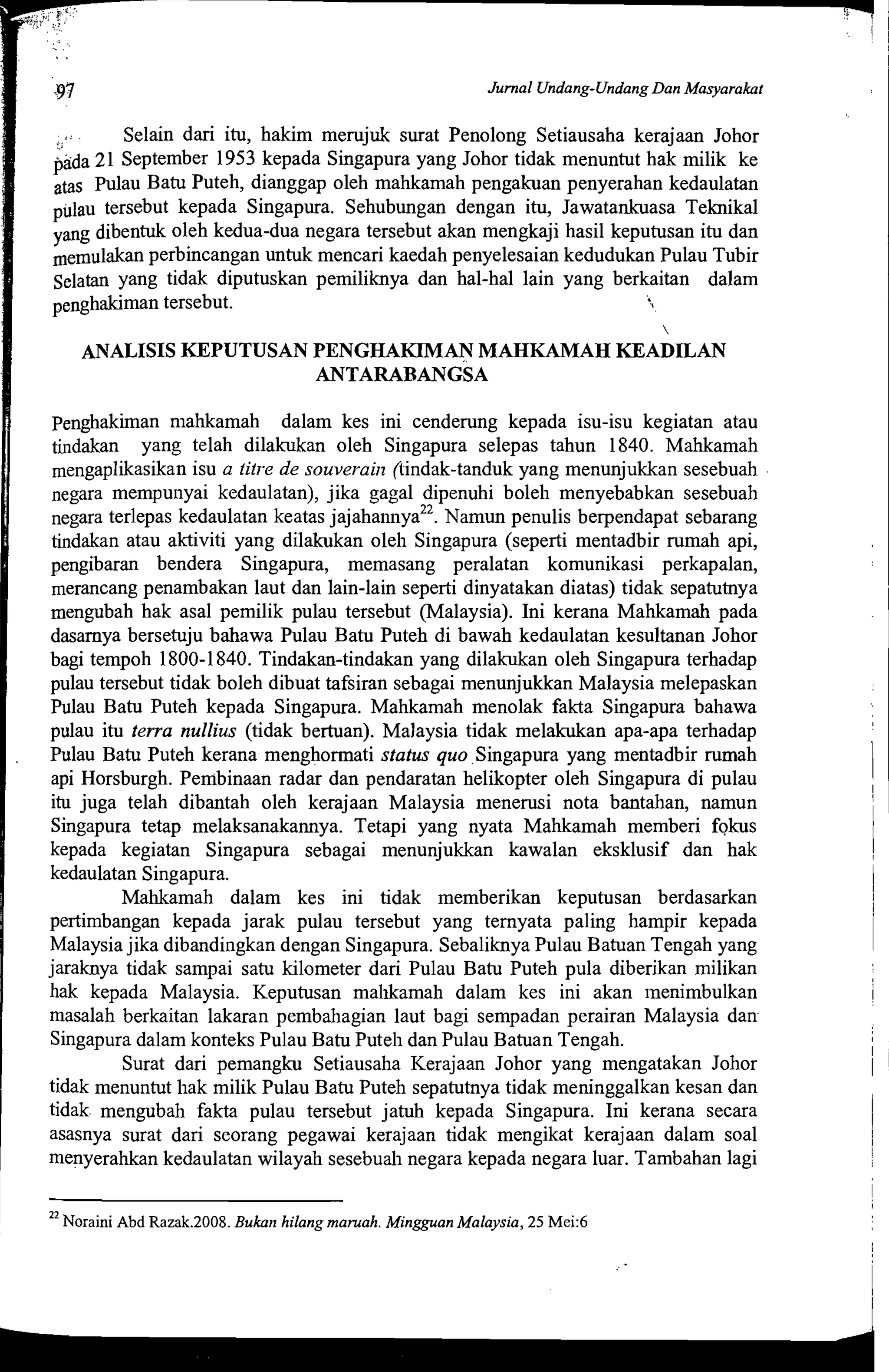 Pulau batu puteh,_isu_pertikaian_hak_kedaulatan_antara_malaysia_dan ...