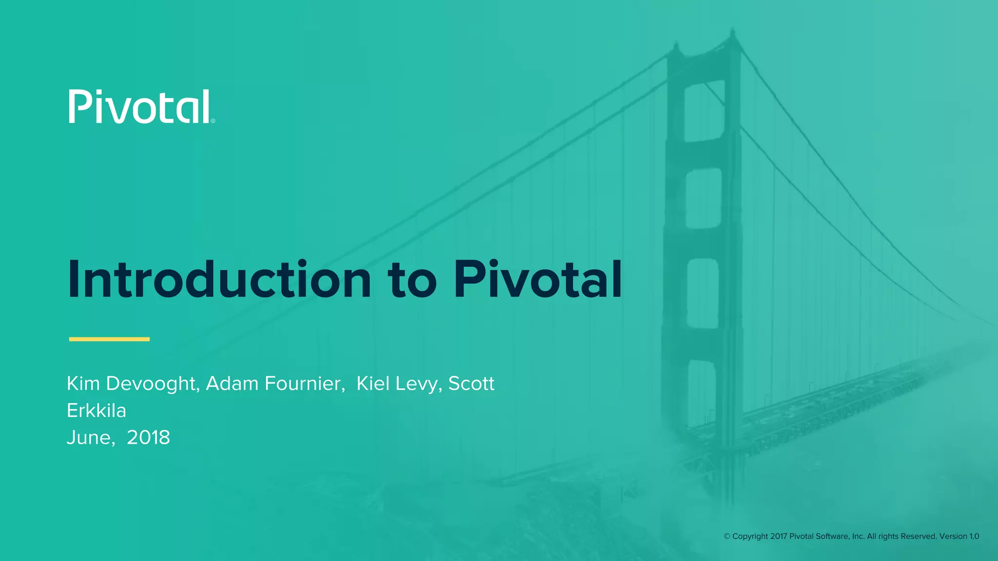 Jesse Pulfer Pivotal Overview June 2018 | PPT