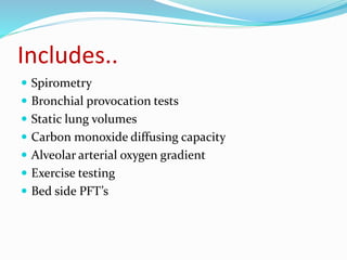 Pulmonary fuction test seminar | PPTX